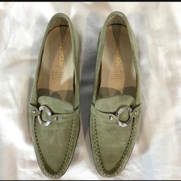 Geox | Shoes | Geox Respira Sage Green Suede Slip On Loafers | Poshmark